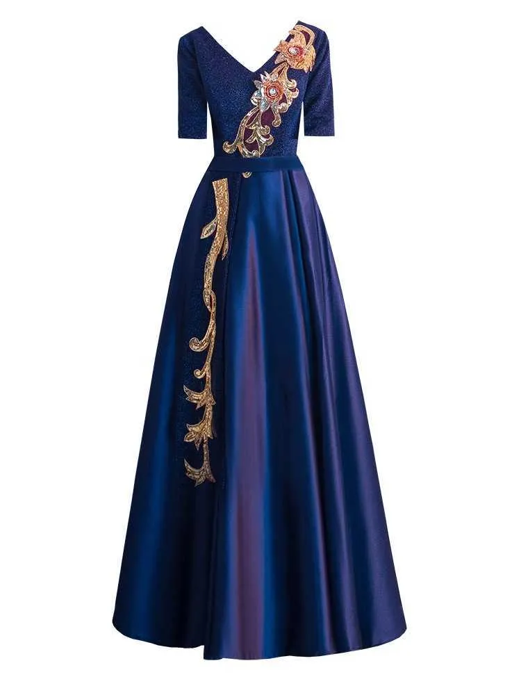 Elegant Red Chorus Dress - Long Performance Costume for Women, Modern ...