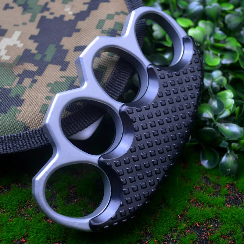 Thickened Clip Metal Knuckle Duster Boxing Training Four Finger Tiger ...