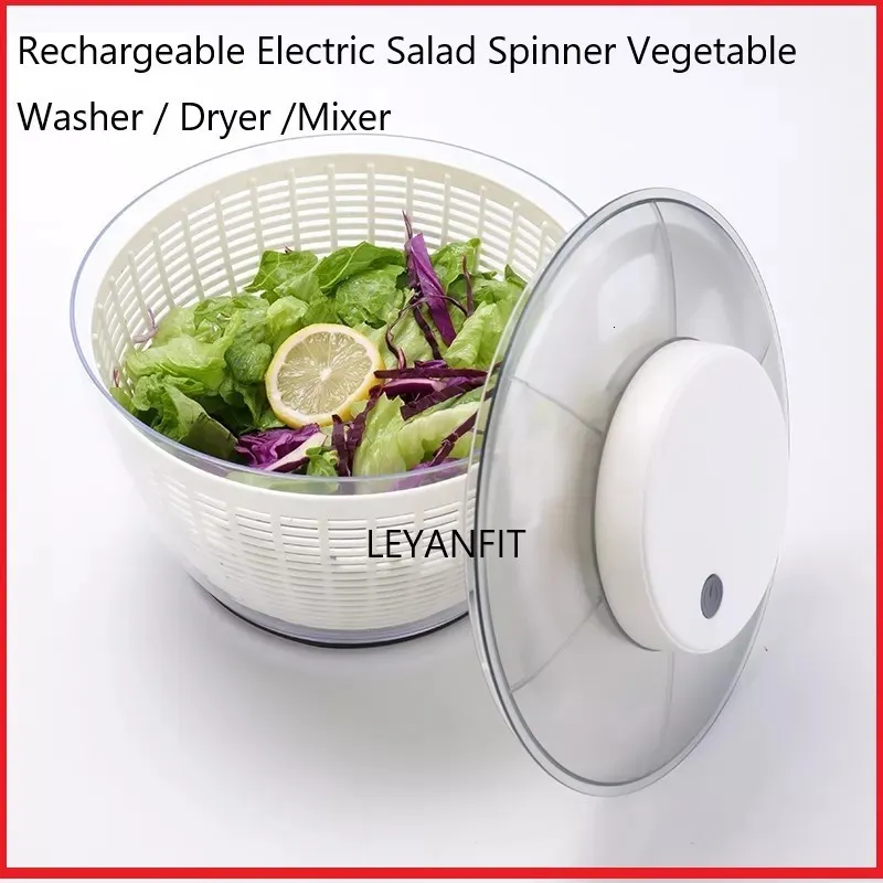 Electric Salad Spinner And Multifunction Vegetable Cutter: Automatic ...
