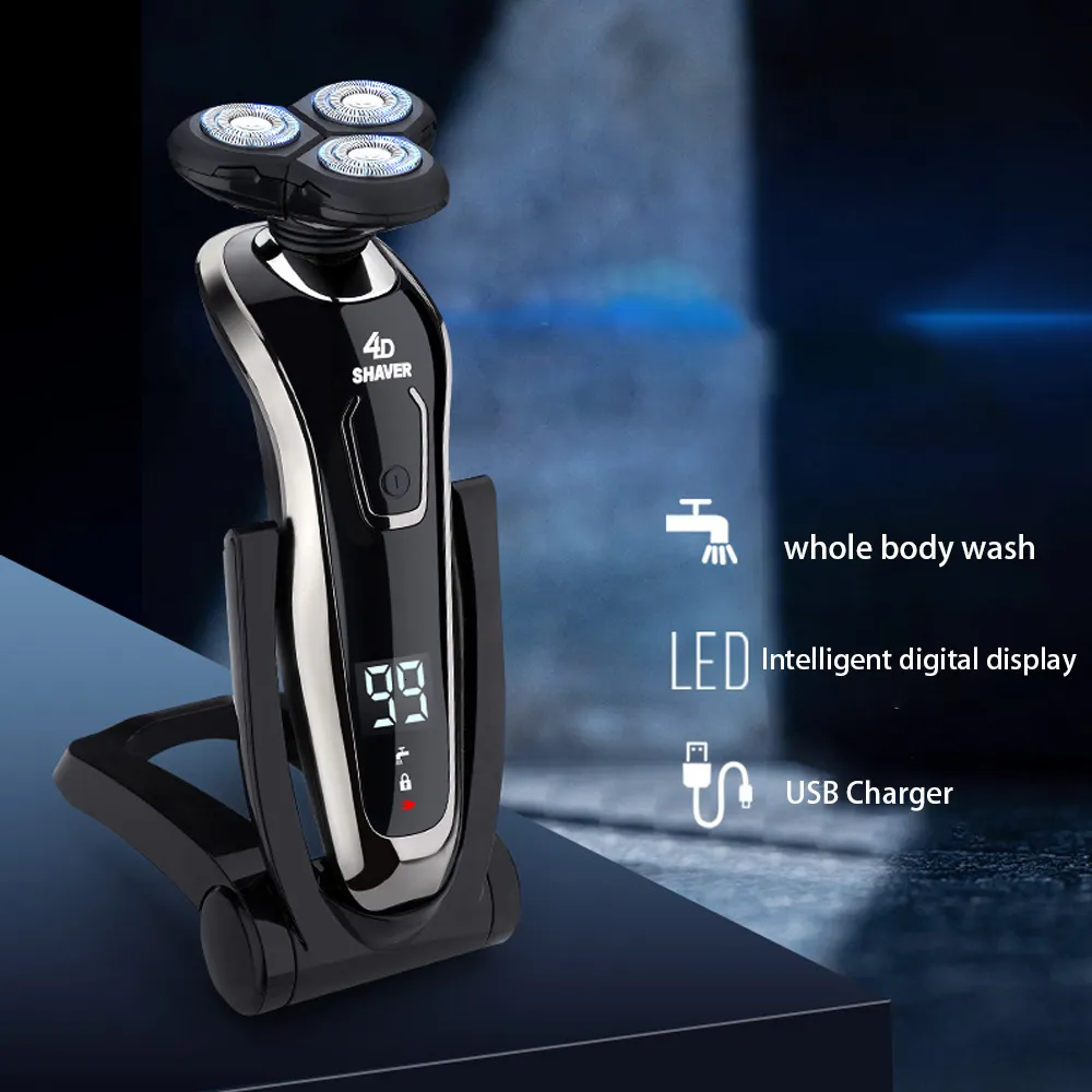 Men's Electric Shaver & Beard Trimmer: Rotary Razor, Cordless Hair ...
