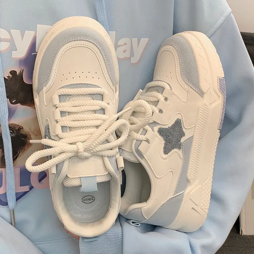 Wholesale Star Sneakers: Women's White Platform Shoes, Trendy Thick ...