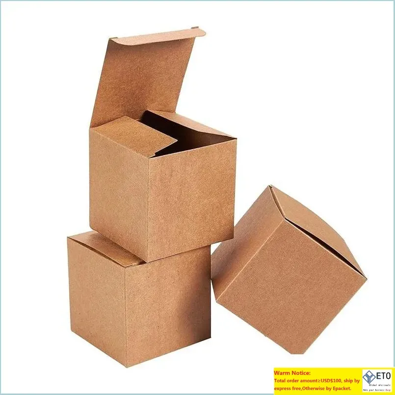 Various Size Kraft Paper Packaging Gift Boxes Small Square Cardboard ...