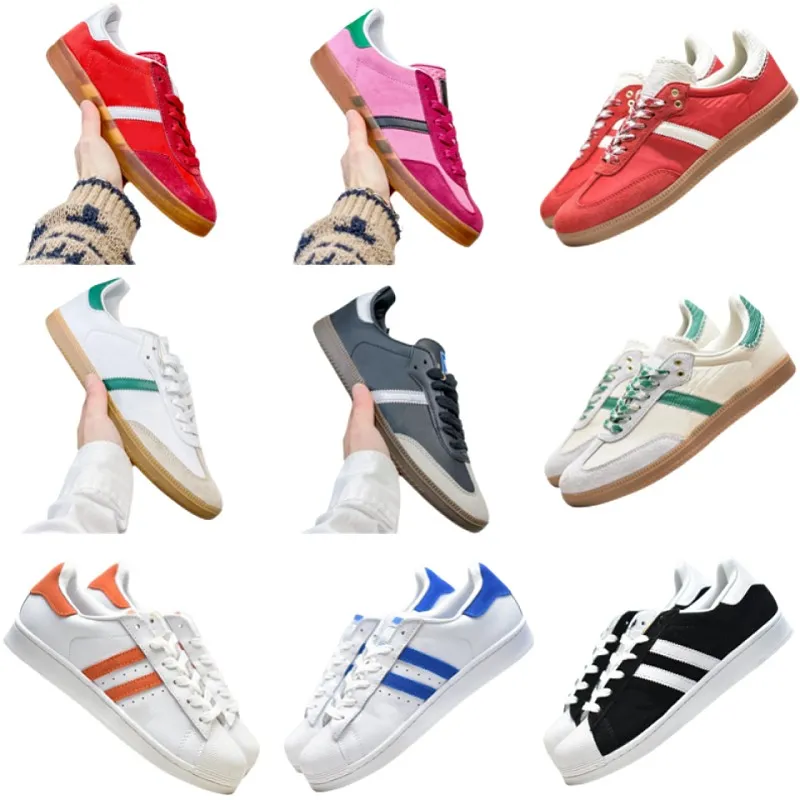 Classic Leather Sneakers: Shell Head Running Shoes For Men And Women ...