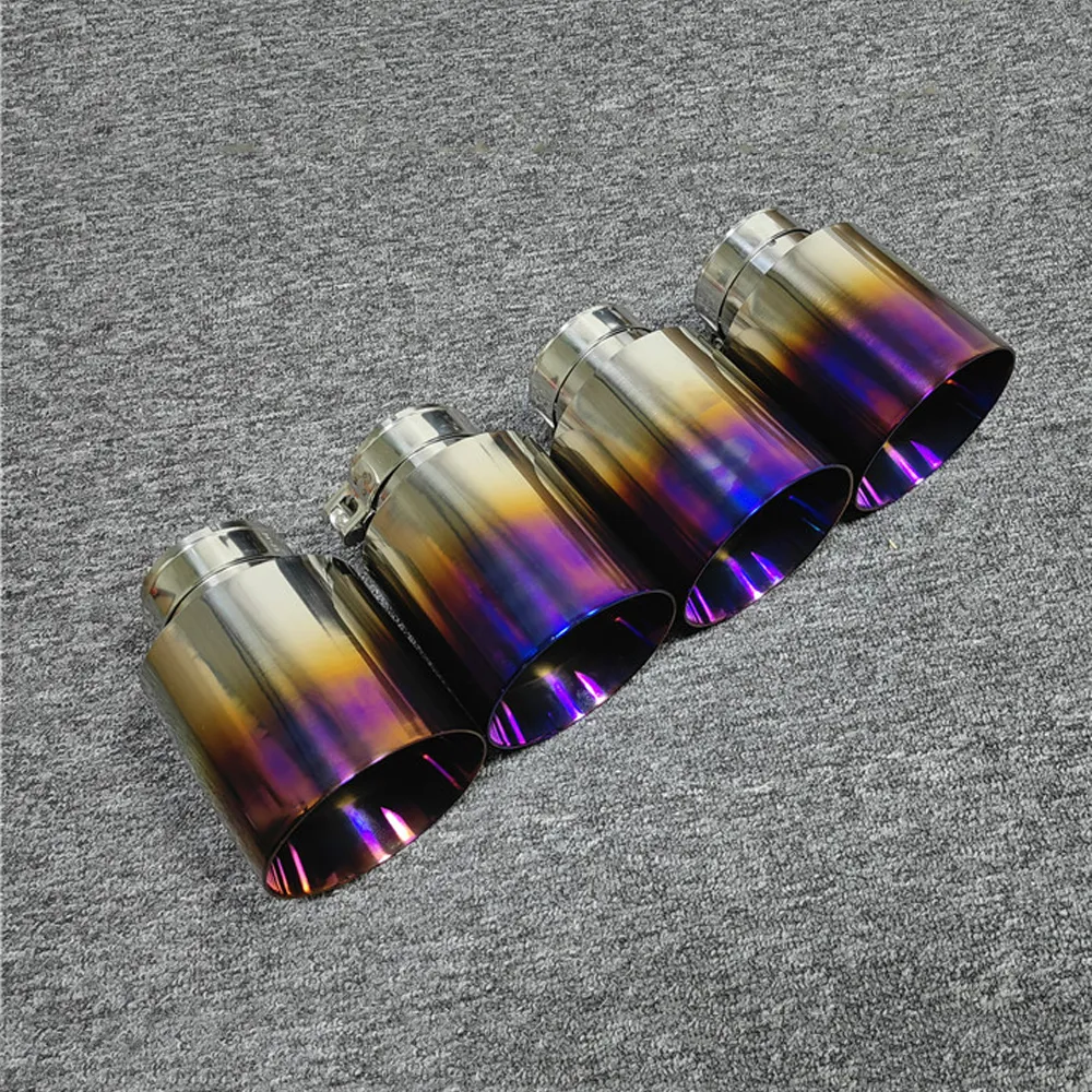 Premium Titanium Alloy Exhaust Muffler Tip 4-Piece Set - Upgrade Your ...