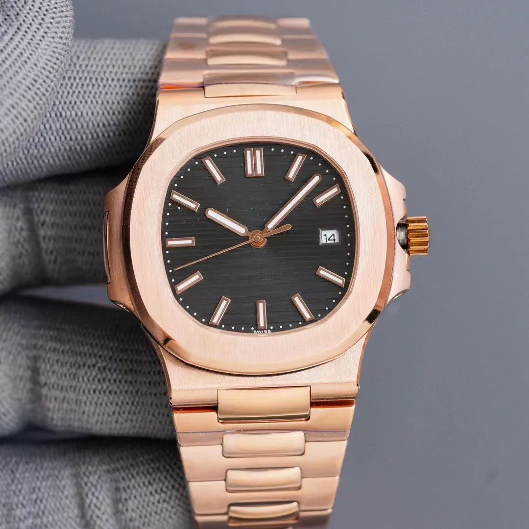 Luxury Fashion Men WATCHE Top Quality 40mm 18k Rose Gold Stainless ...