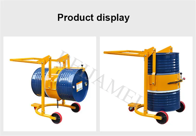 300KG Oil Drum Trolley Cart Manual Rotary Handcart For Oil Bucket ...