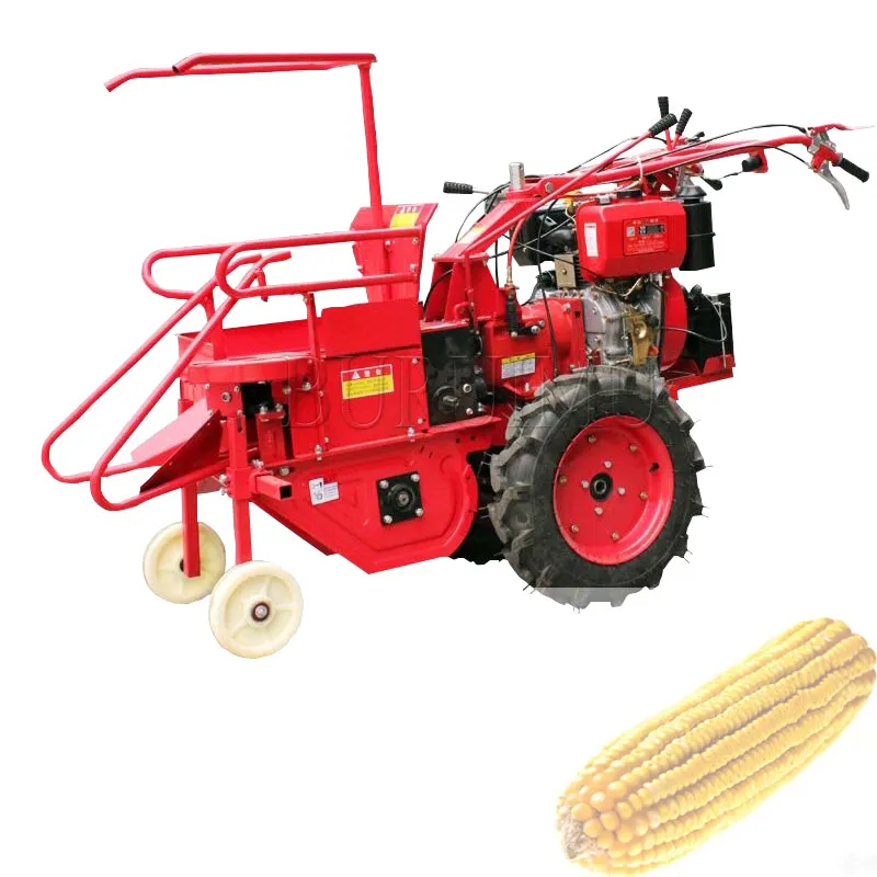 Compact Corn Harvester: Single Row Automatic Walk Behind Tractor ...