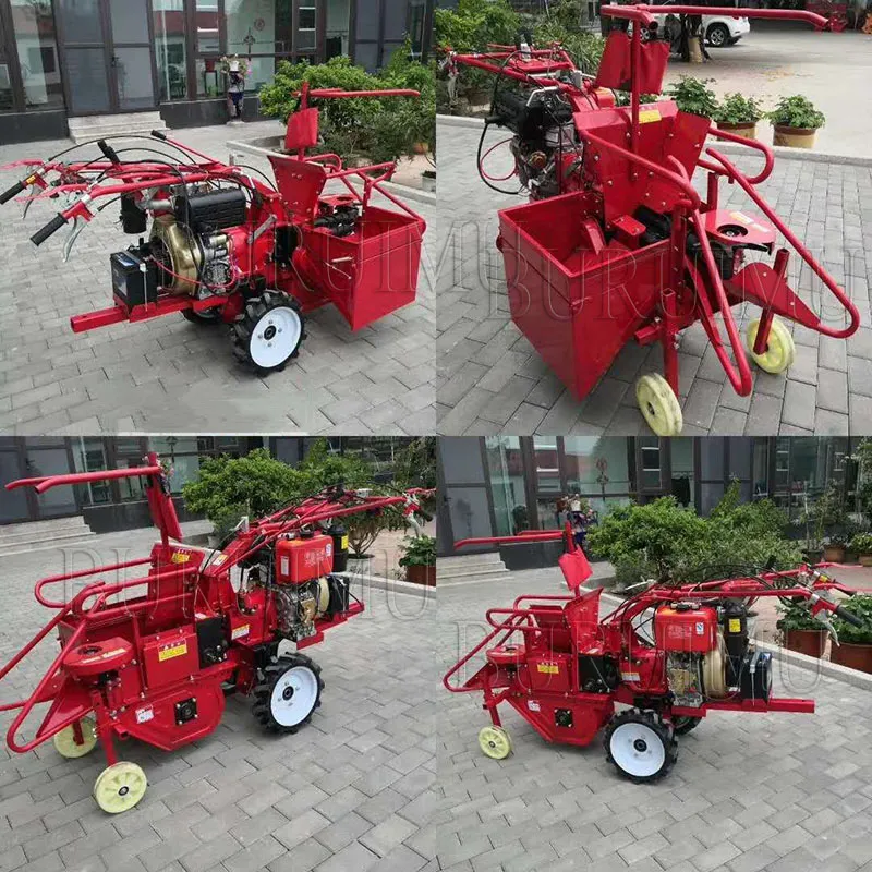 Compact Corn Harvester: Single Row Automatic Walk Behind Tractor ...