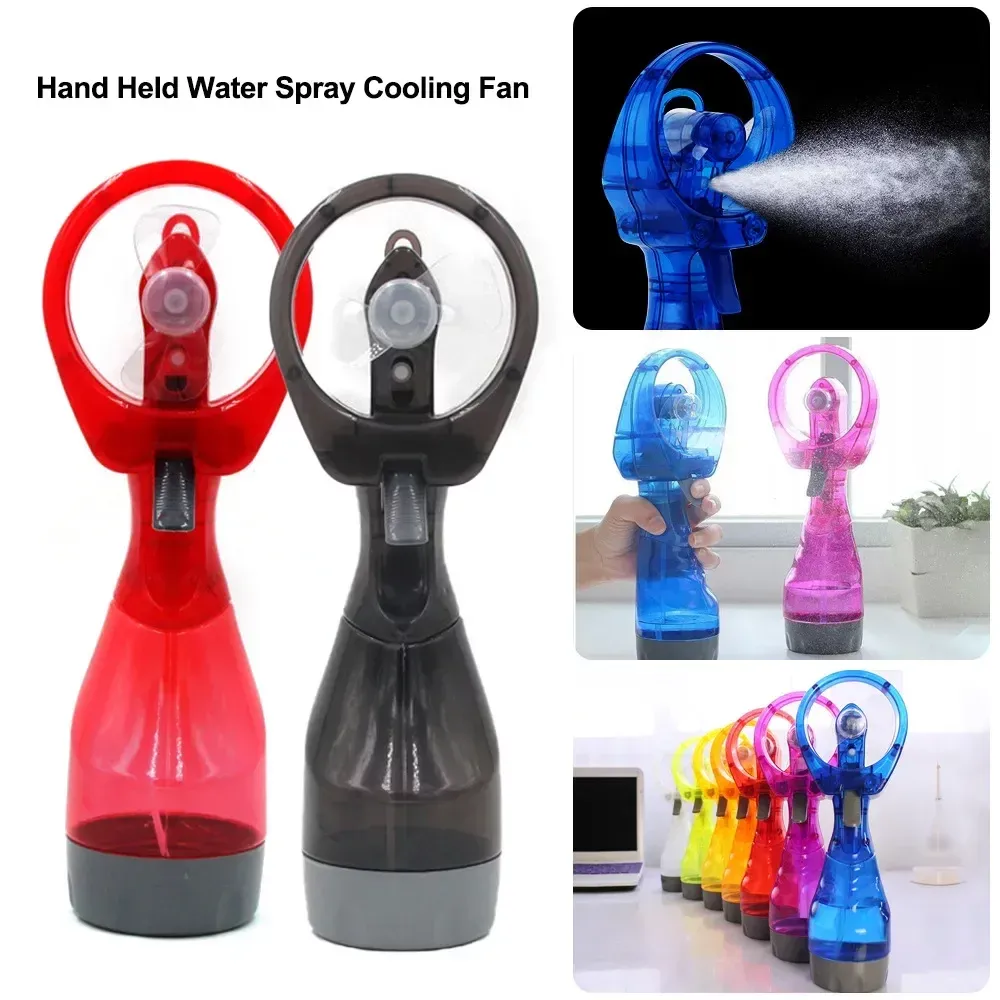 Handheld Portable Portable Rechargeable Fan With Water Spray Bottle ...