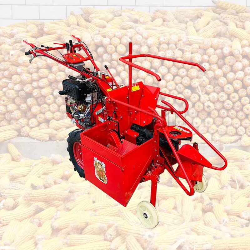 Hand Push Corn Harvester Single Row Corn Combine Harvester 6.3kw, 15hp ...