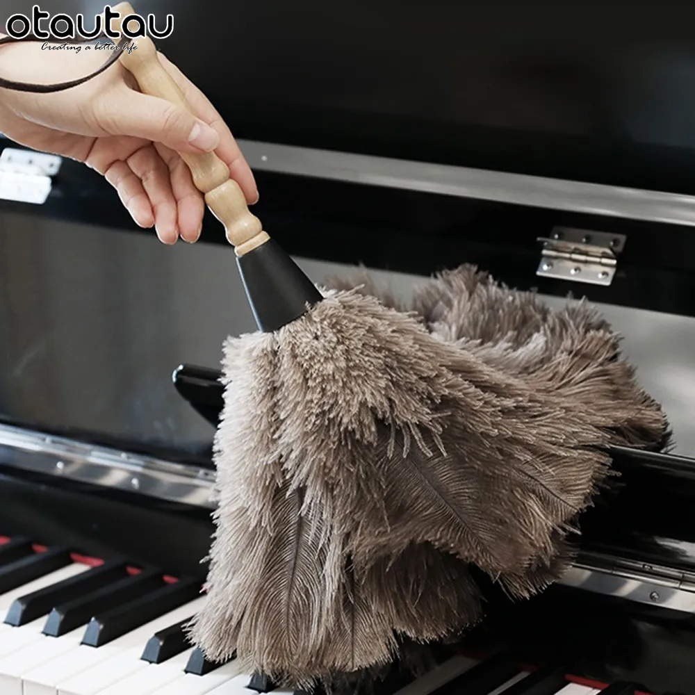 Ostrich Feather Duster - Natural Cleaning Brush for Car, Furniture ...