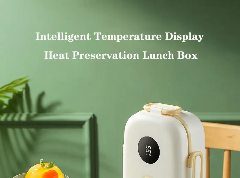Smart Heated Lunch Box - Thermal Insulated Bento Box with Temperature ...