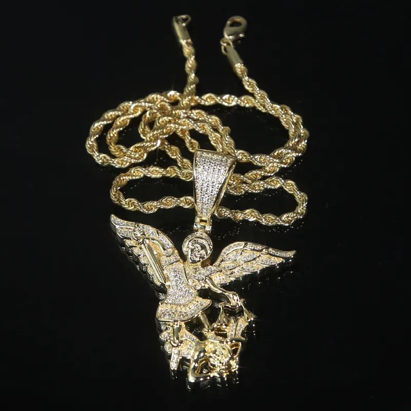 Vintage Angel Wings Diamond Angel Pendant With Micro Pave Cubic ...