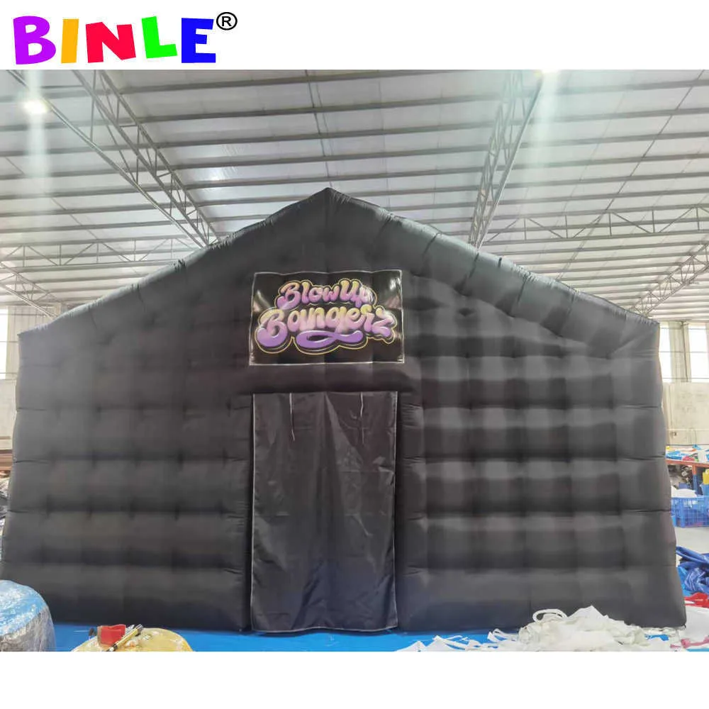 Inflatable Nightclub Party Tent: Portable Black Oxford Cloth Cube Booth ...