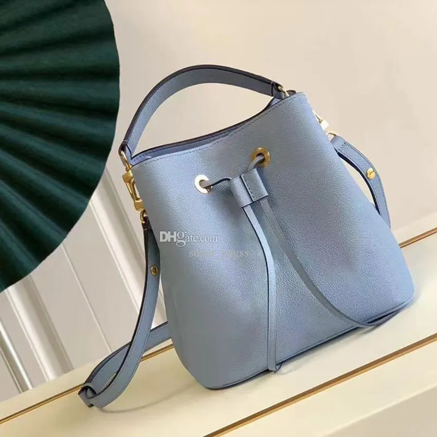 Luxury Bucket Bags Genuine Leather Crossbody Designer Bucket Bag 20CM ...