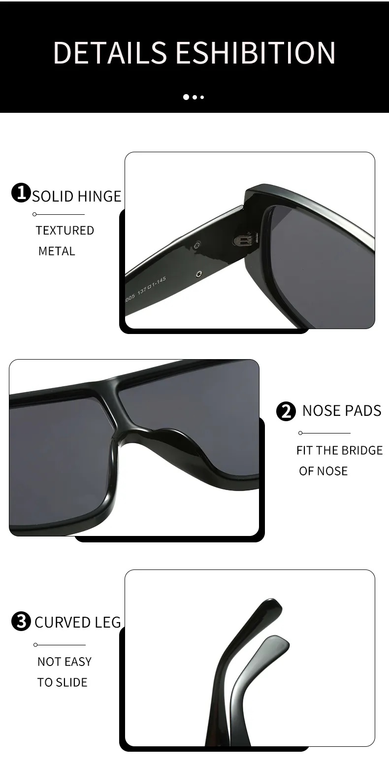 Luxury Polarized Designer Oversized Designer Sunglasses For Men And ...