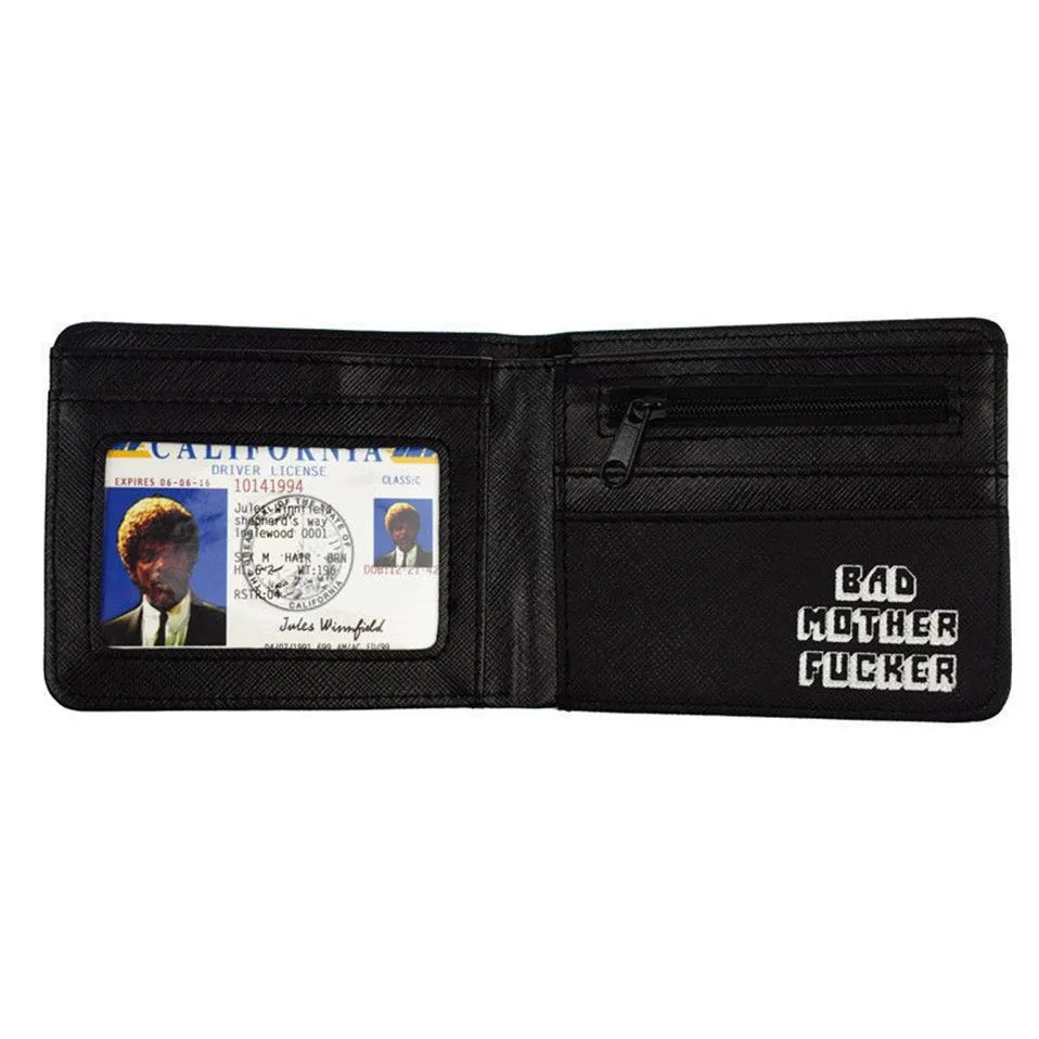 Pulp Fiction Real Leather Embroidered Brown Roqqu Wallet With Card