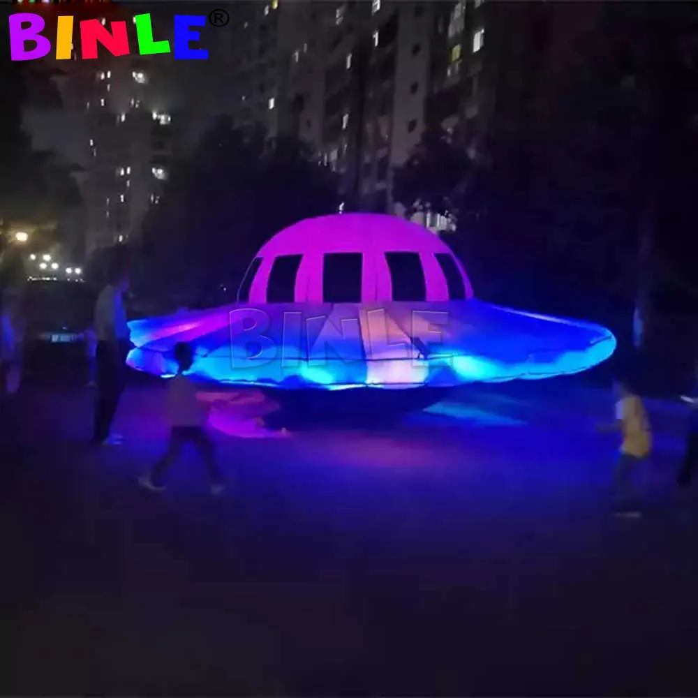 LED Lighted Giant Inflatable UFO Balloon Advertising Flying Saucer For ...