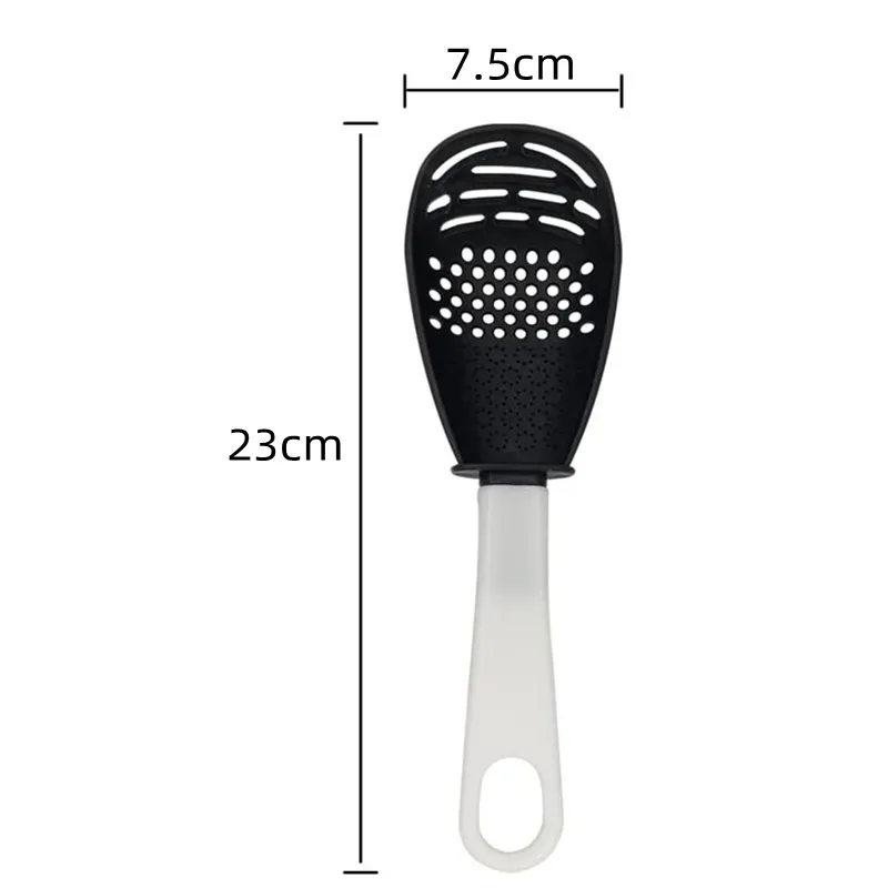 Stainless Steel Multifunctional Cooking Spoon: Strainer, Scoop, Press ...