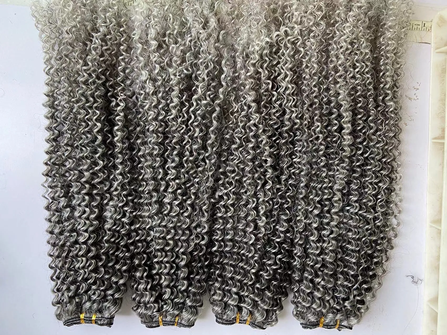 Salt And Pepper Grey Human Hair Weave Deep Kinky... From Echoli2012 ...