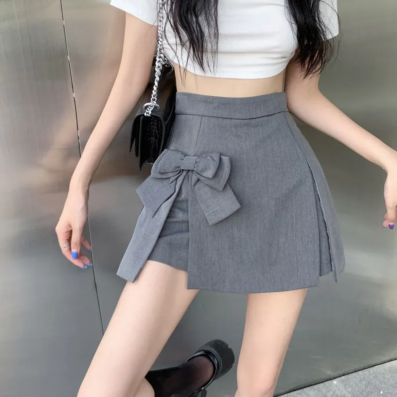 Zoki Cute Bow Women's High Waist Low Waist Skirt Sexy Pleated Jpan With ...