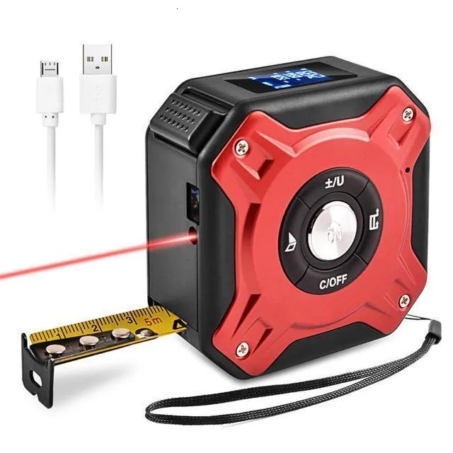 Digital Measuring Tape with Laser Distance Meter - 40m Rechargeable ...