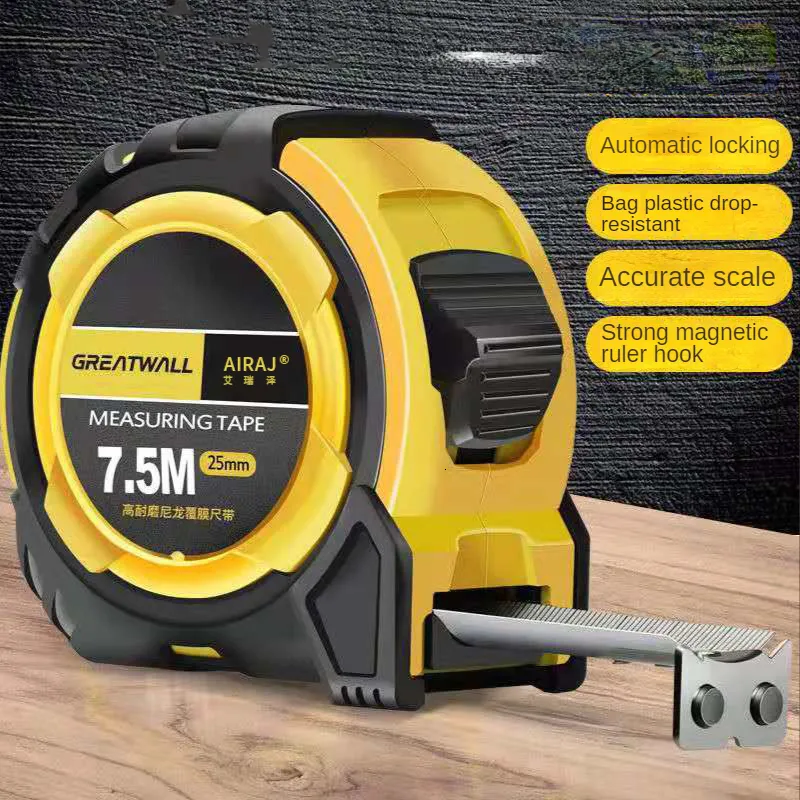 Tape Measure 7.5M 24.6 ft Thickened Stainless Steel Waterproof Wear ...