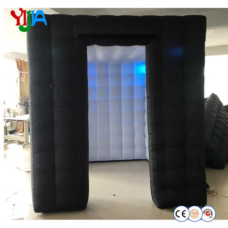 Portable Inflatable Photo Booth Tent - Black Exterior, White Interior ...