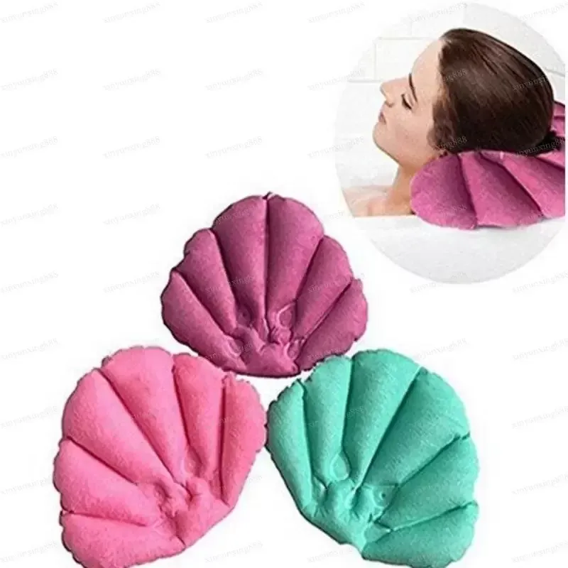 Bathing Caps For Women Soft Inflatable Bath Pillow With Suction Cups ...