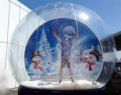 Christmas Blow Up Globe Inflatable Snow Globe For Holiday Decorations ...