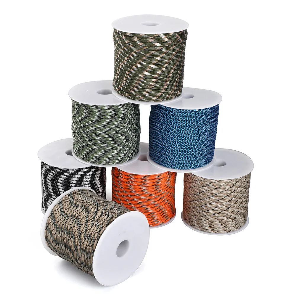Climbing Rope: 50M/100M, 550 Military Grade, 7-Core Paracord, 4mm ...
