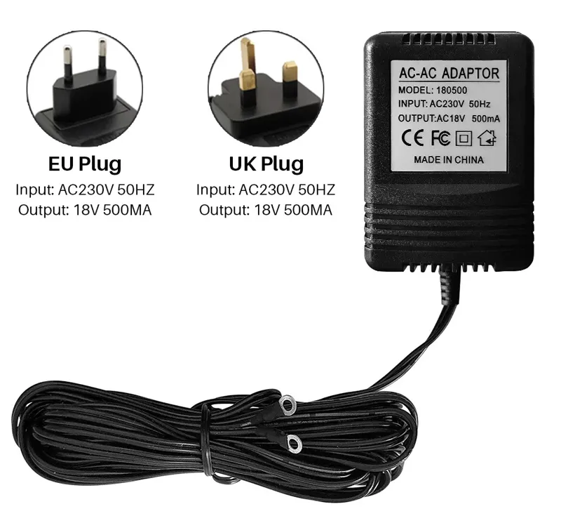220V Plug In Adapter 18V AC Power Adapter Transformer Charger EU UK US ...