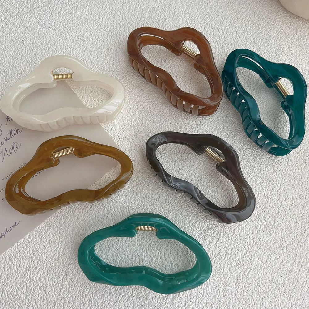 Stylish Acrylic Hair Barrettes: Secure Hair Claws for Women & Girls ...