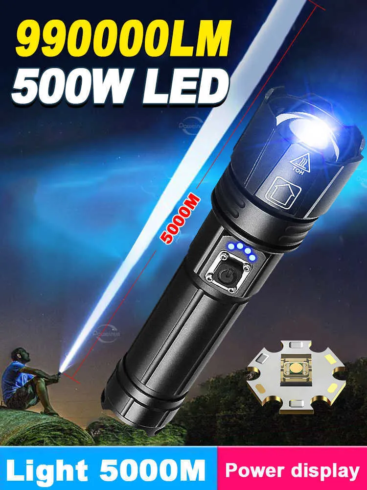 DHgate.com:Rechargeable Tactical Flashlight, 50W LED Telescopic Zoom ...