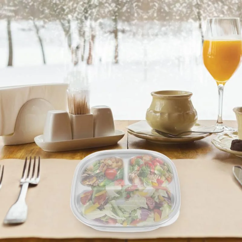 Stainless Steel Divided Lunch Plate Set For Kids Perfect For Canteen ...