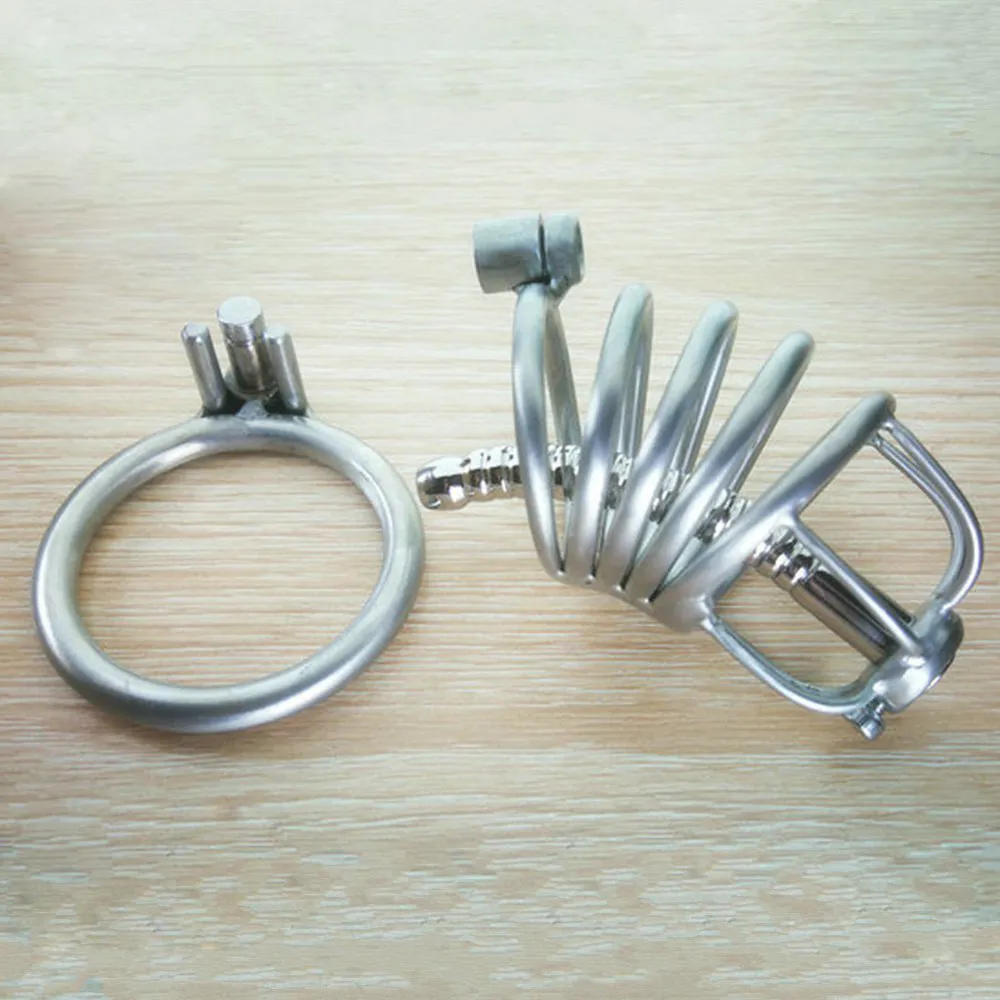 Male Chastity Devices Permanent Urethral Cock Locks Penis Plug Catheter Harness Steel Cage Metal