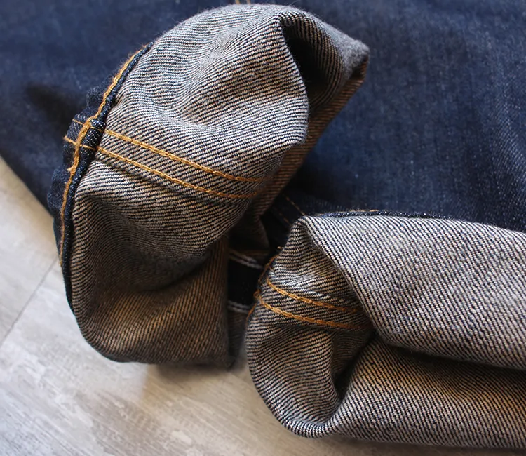 Red Cast Denim Jeans for Men - Heavy Washed, Straight Leg, Japanese ...
