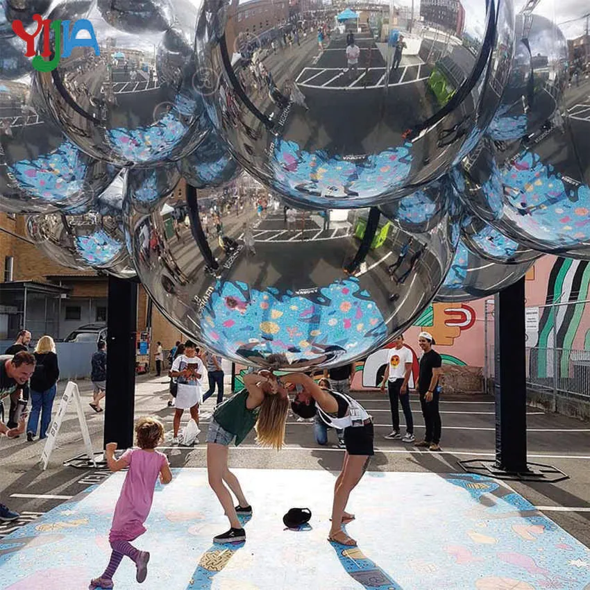 DHgate.com:PVC Floating Sphere Mirror Balloon Disco Shinny Inflatable ...