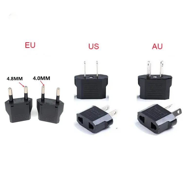 Universal European AC Plug Travel Adapter: EU To USA & USA To Europe ...