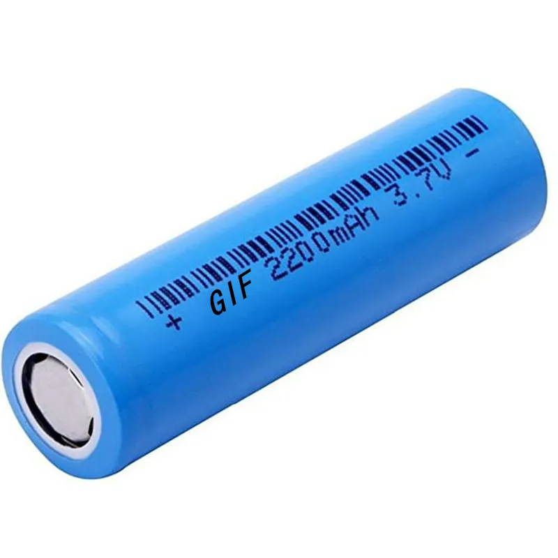 Blue 18650 2200mah 3.7V Lithium Rechargeable Battery For Fashlight ...