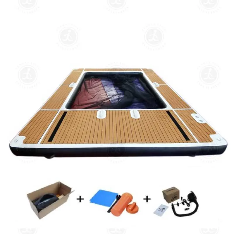 Inflatable Floating Lounger Pad Disease With Net For Yacht Drop Stitch ...