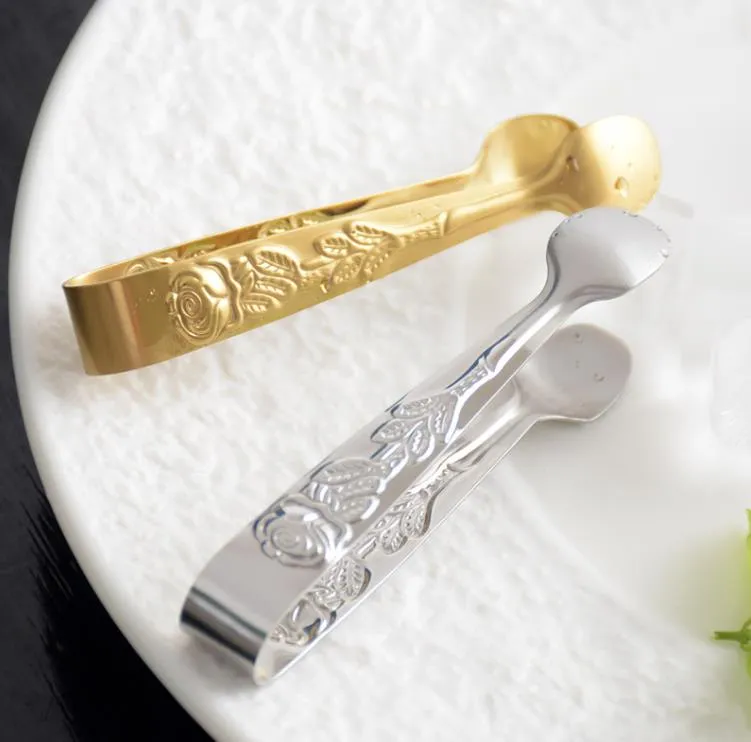 DHgate.com:Rose Engraved Mini Tong Stainless Steel Sugar Tongs Bar Cube ...