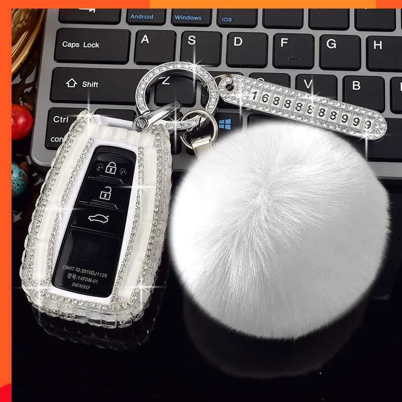 Toyota Key Fob Protector Bling Crystal Car Key Cover for Camry Corolla ...