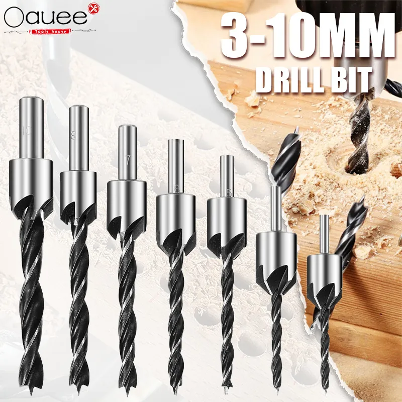 Drill Bits 3 10mm Drill Bit Set Round Shank Coating HSS Countersink ...