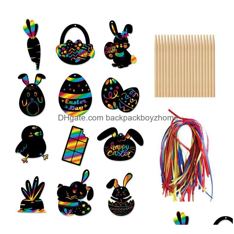easter scratch art