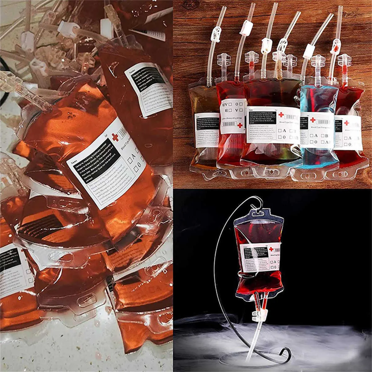 Reusable Vampire Blood Travel Tote Bag 400ml PVC Perfect For Halloween ...