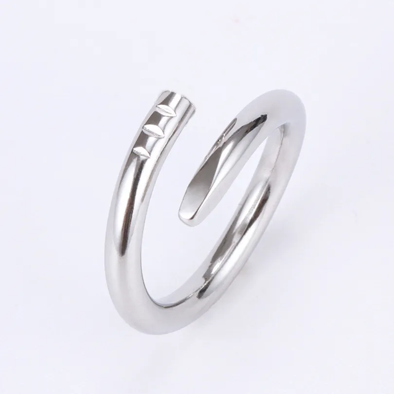 Nail Ring Designer Ring Wedding Diamond Pave Band Rings For Women Luxury Jewelry Titanium Steel ...