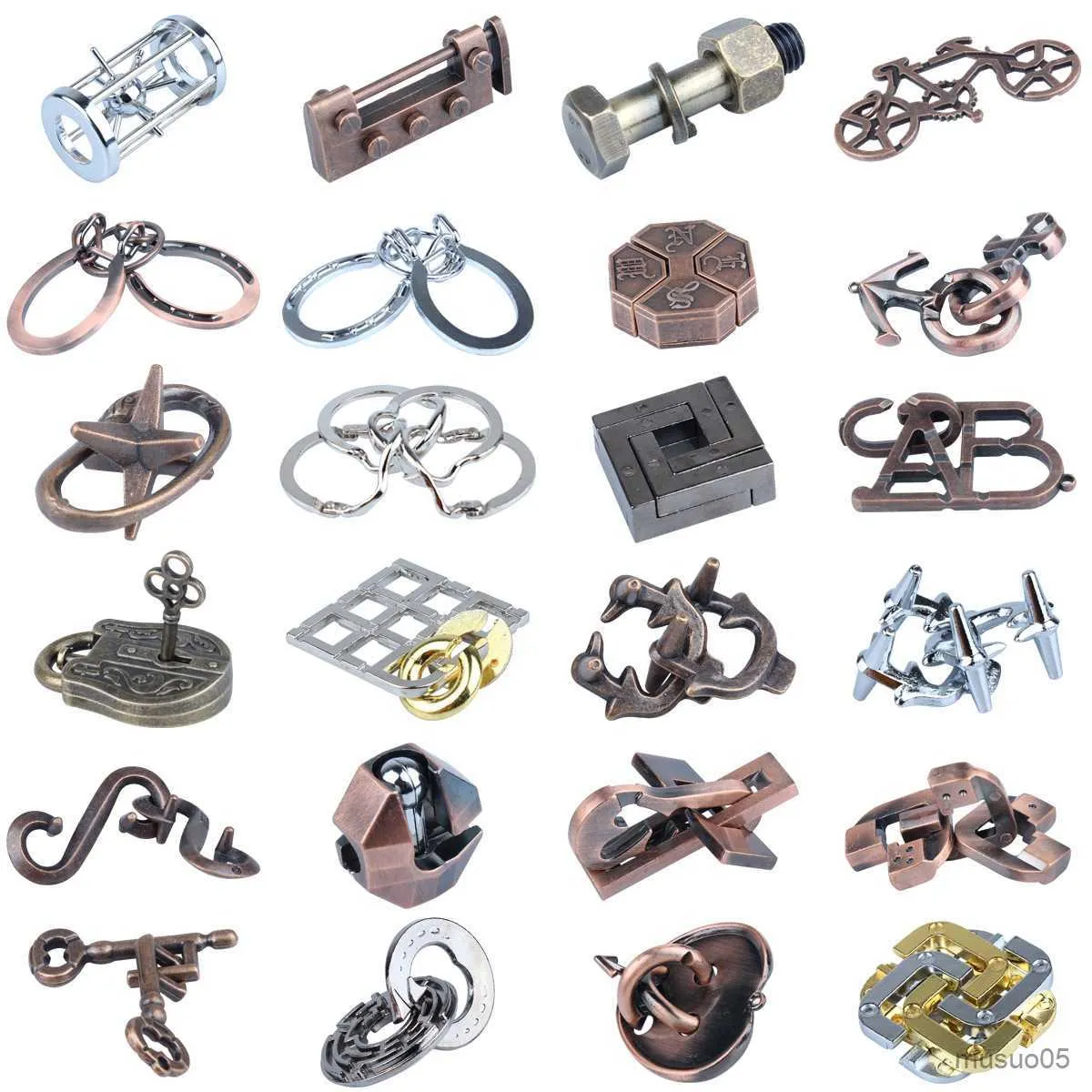 DHgate.com:Magic Trick Luban Lock Iron Wire Link Unlock Ring High IQ ...