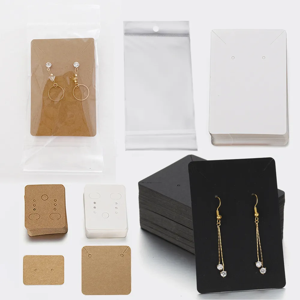DHgate.com:Kraft Paper Earring Cards and Bags Jewelry Display Set (50 ...