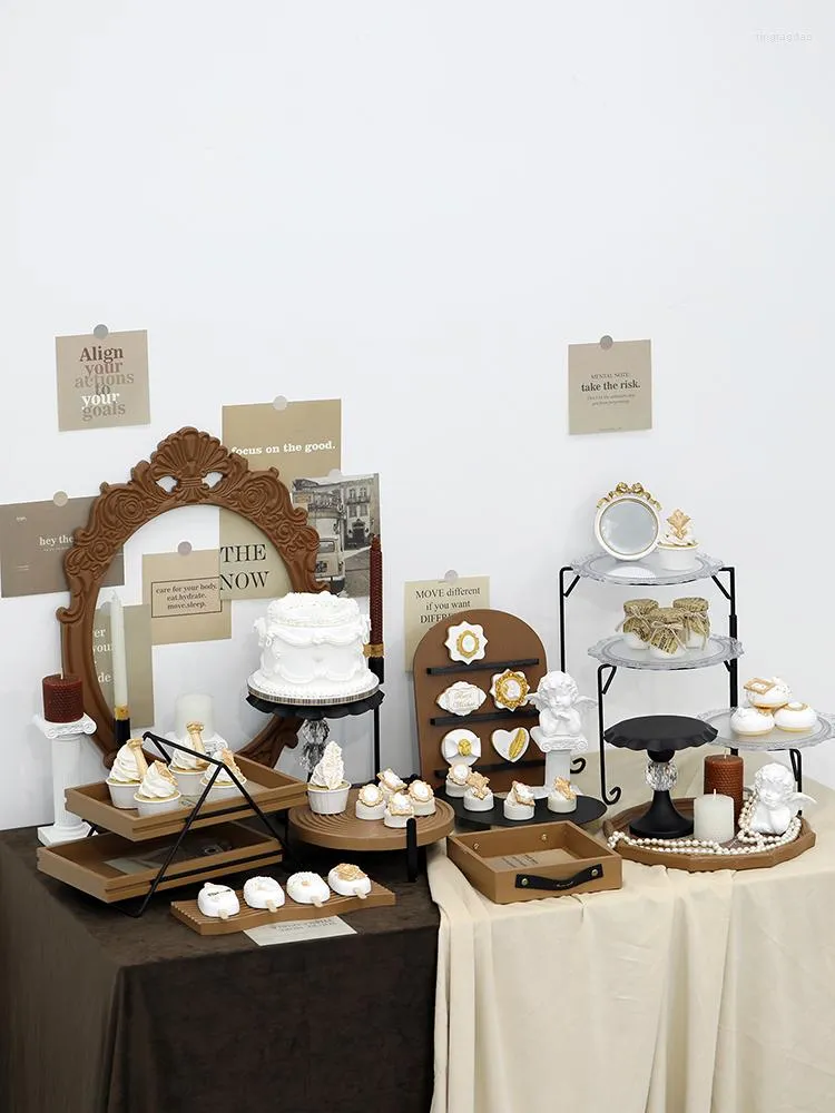 DHgate.com:Rustic Brown Bakeware Sets: Premium Cake Stands & Plates for ...